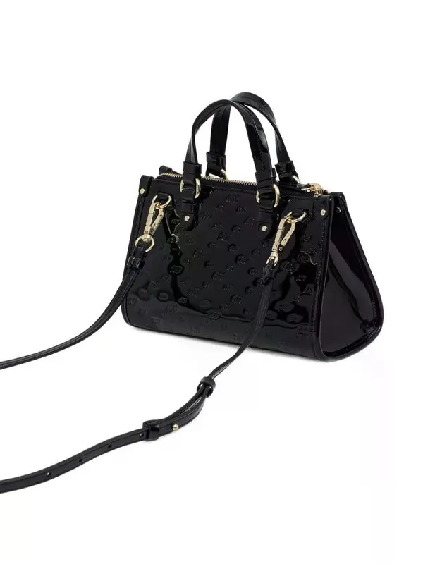 Armani Exchange Logo-embossed Patent Shoulder Bag