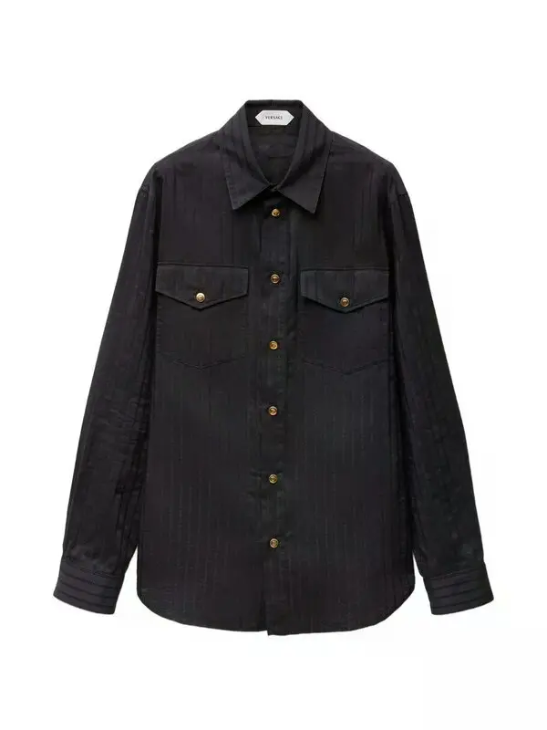 Versace Jacquard Cotton-silk Regular Shirt