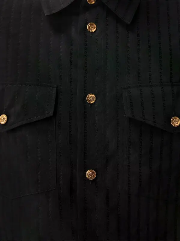 Versace Jacquard Cotton-silk Regular Shirt
