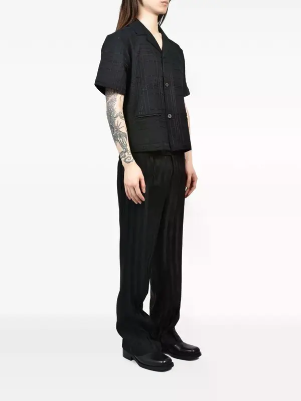 ERNEST W. BAKER Embroidered Check-print Shirt