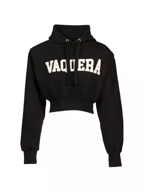 Vaquera Logo-print Shoulder-pad Hoodie