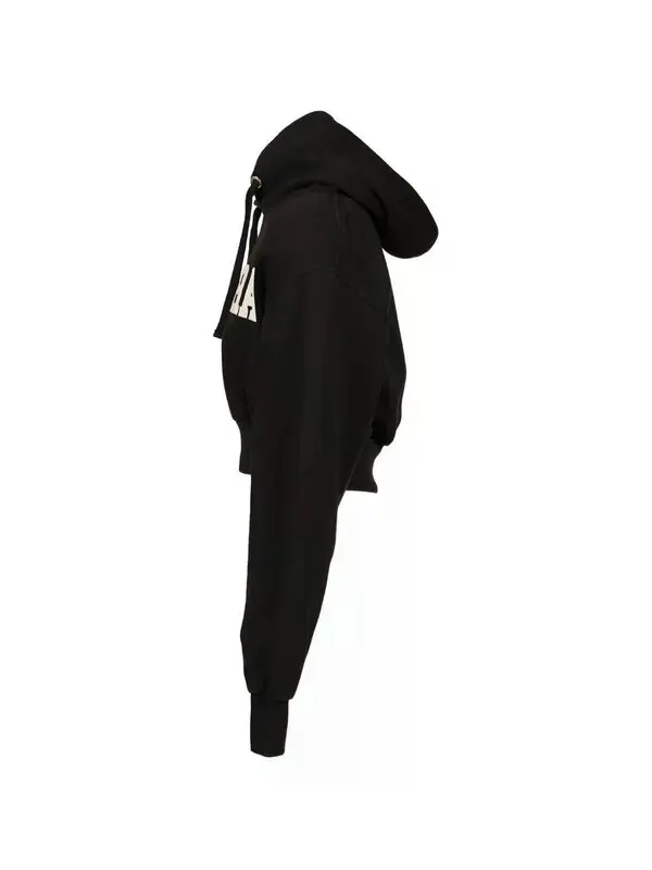 Vaquera Logo-print Shoulder-pad Hoodie