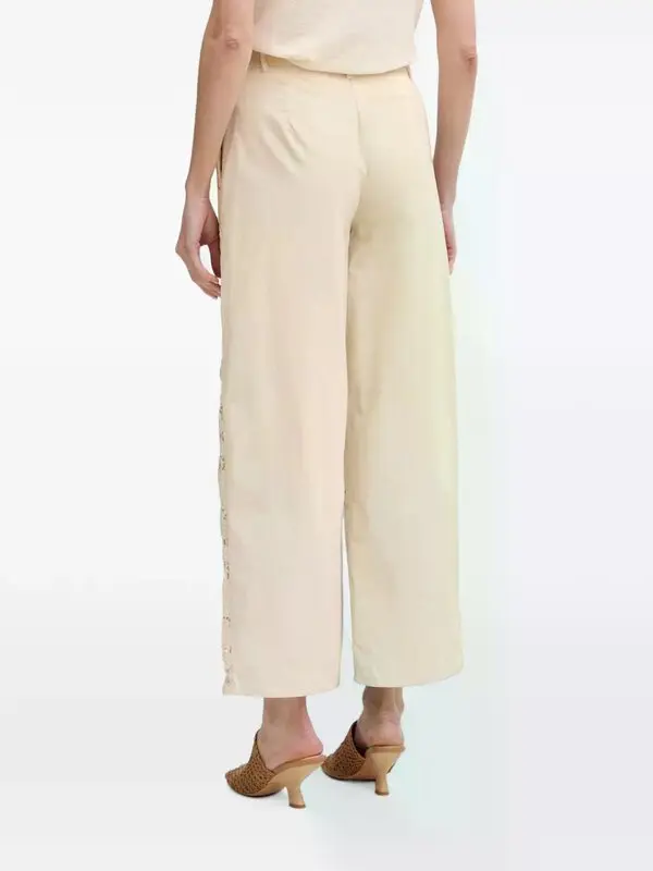 Sisley Guipure-lace Cropped Trousers