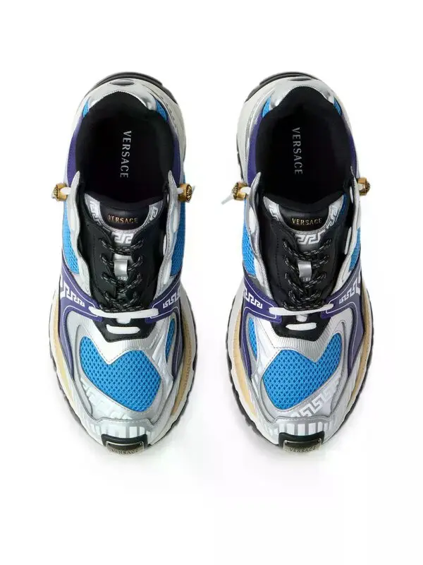 Versace Icaro Metallic Leather Sneakers