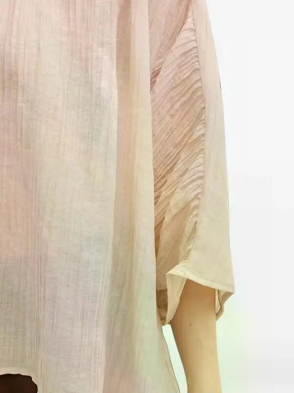 Sisley Crinkled-effect Button-up Blouse