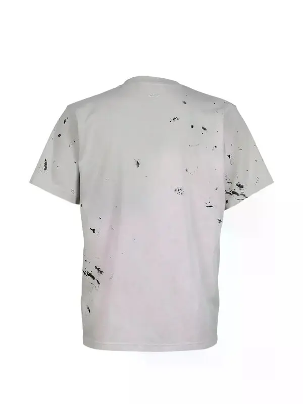 SONG FOR THE MUTE Paint-splatter Logo-print T-shirt