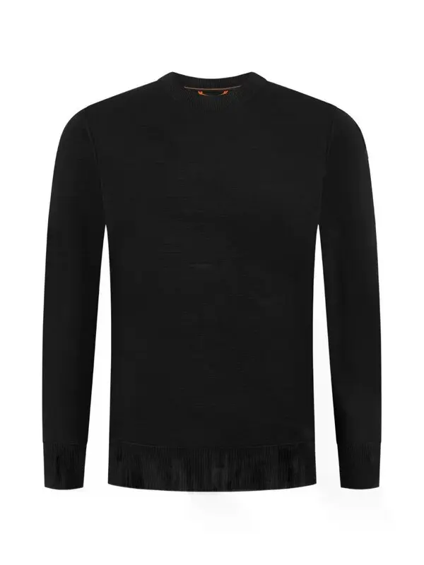 PARAJUMPERS Logo-patch Crew-neck Sweater - Black
