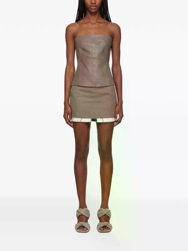 Rick Owens Fog Mini Skirt - Brown