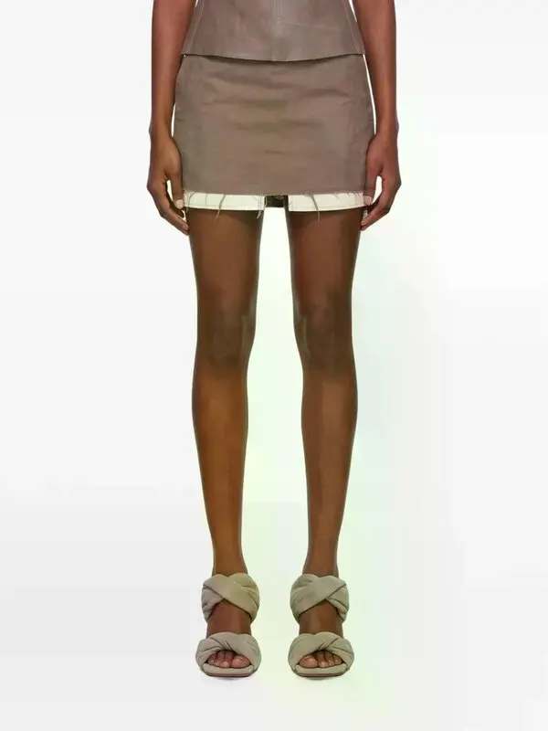 Rick Owens Fog Mini Skirt - Brown
