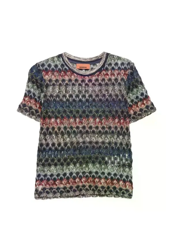 Missoni Chevron-knit T-shirt - Blue
