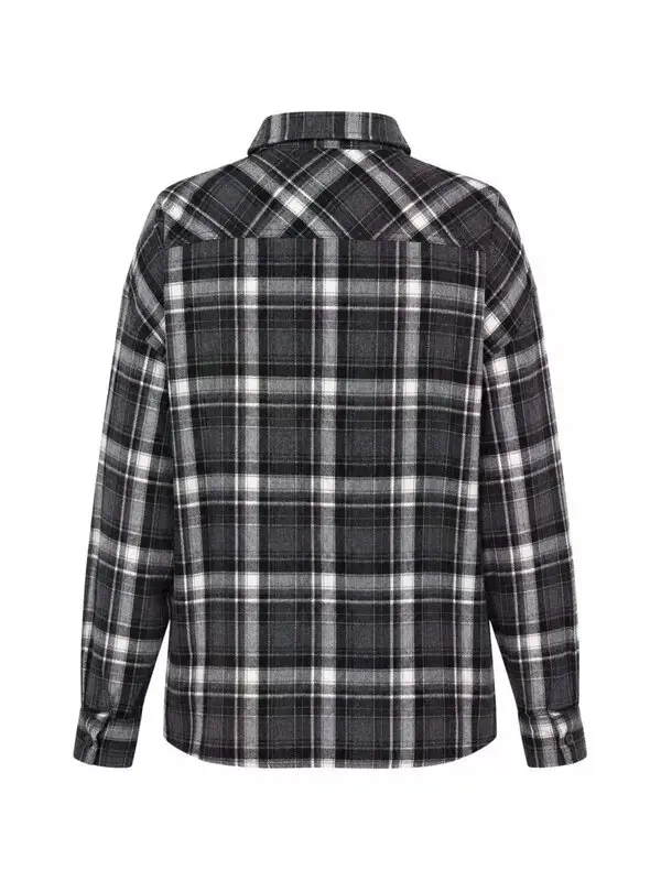 OPEN YY Checkered Ruffled Shirt