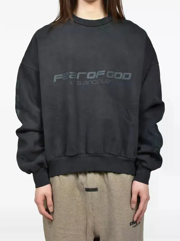 ESSENTIALS Logo-print Cropped Sweater