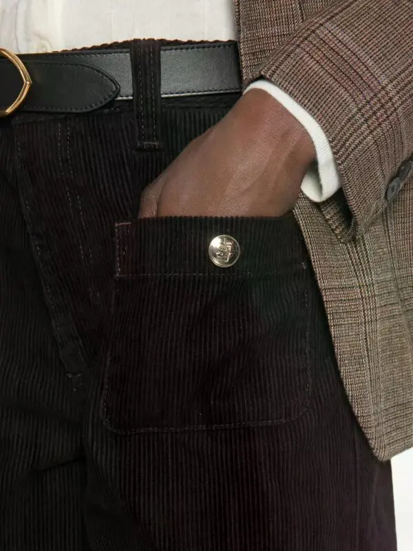 Sandro Corduroy Wide-leg Trousers