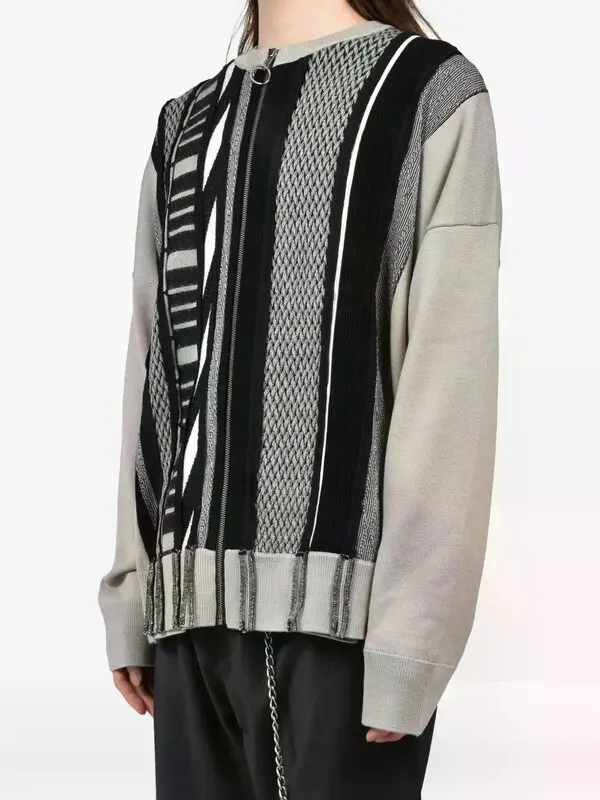 Martine Rose Multi-stripe Zip-up Cardigan