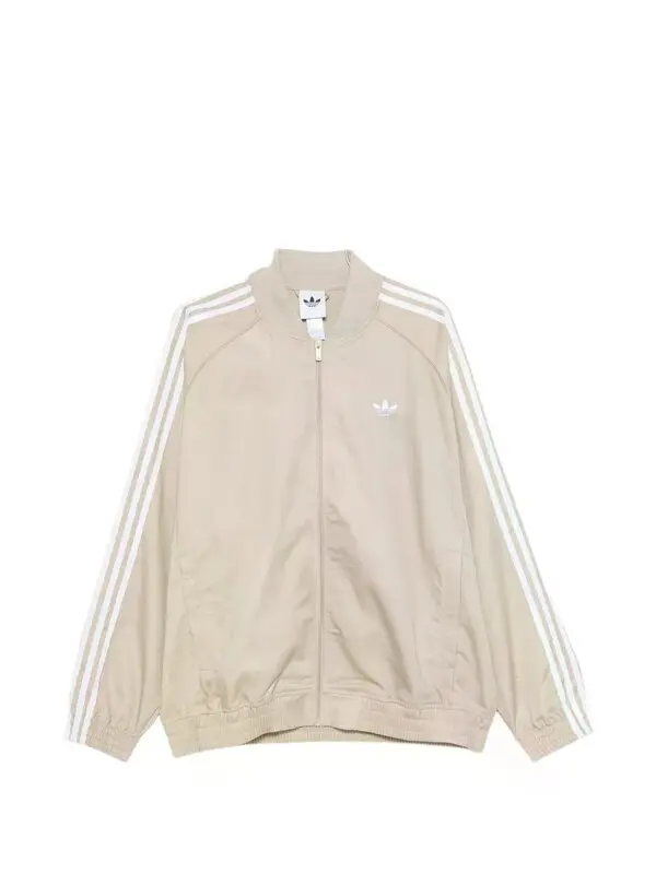 Adidas Stripe-detail Logo-embroidered Jacket