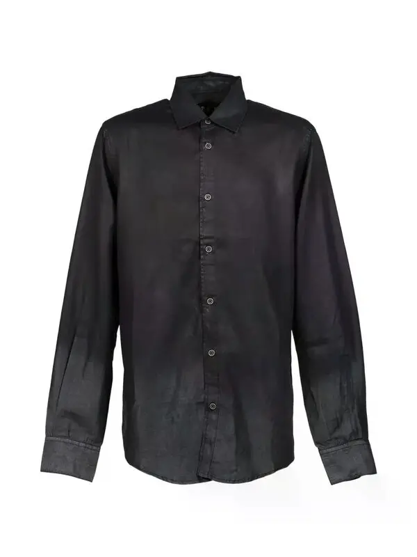 P.L.N. Pointed-collar Curved-hem Shirt