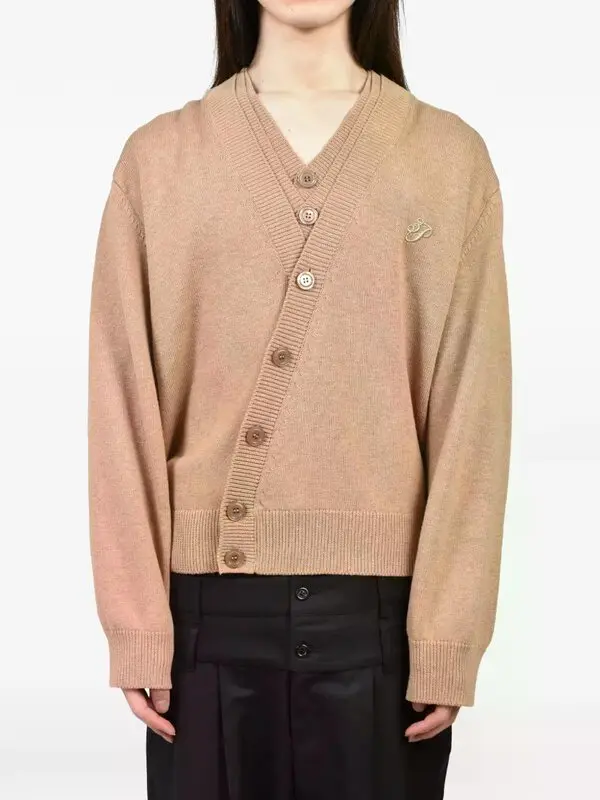 3.PARADIS Layered-collar Embroidered Cardigan