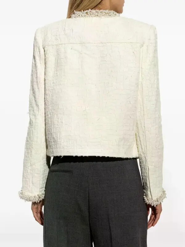 SELF-PORTRAIT Textured Denim Jacket