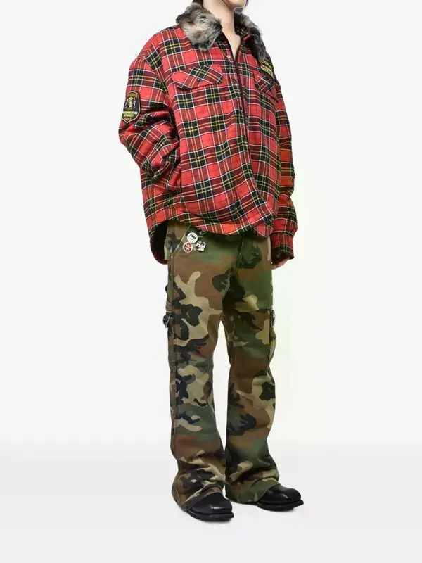 PROTOCOL INDEX Plaid-check Shirt Jacket - Red
