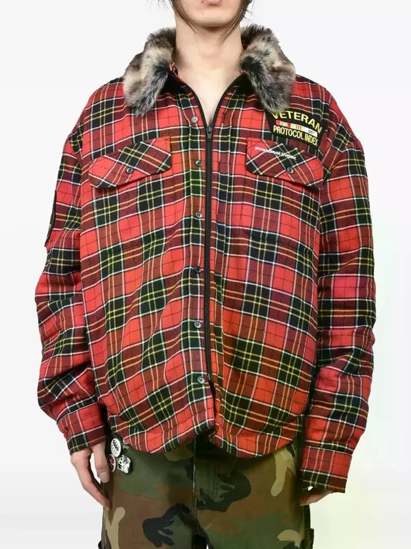 PROTOCOL INDEX Plaid-check Shirt Jacket