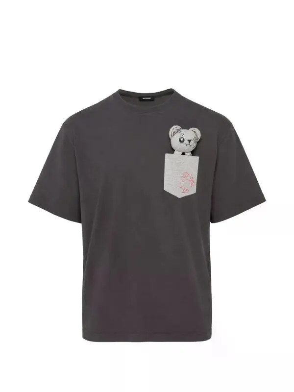 We11Done Teddy-motif Chest-pocket T-shirt