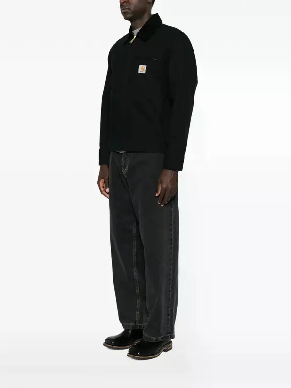 Carhartt Work In Progress Classic Collar Cotton Canvas Jacket - Black