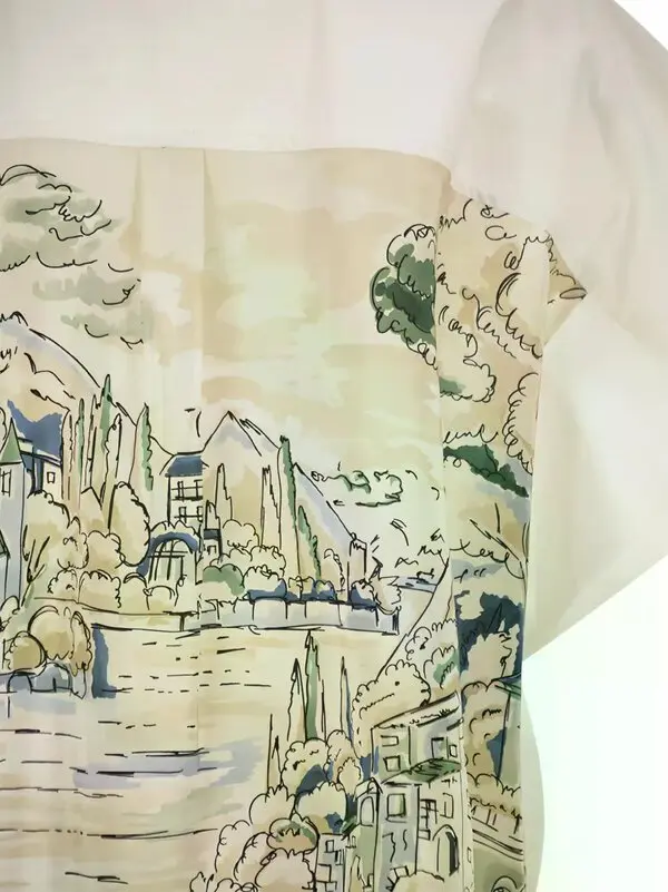 Max Mara Printed Cotton And Silk Shirt