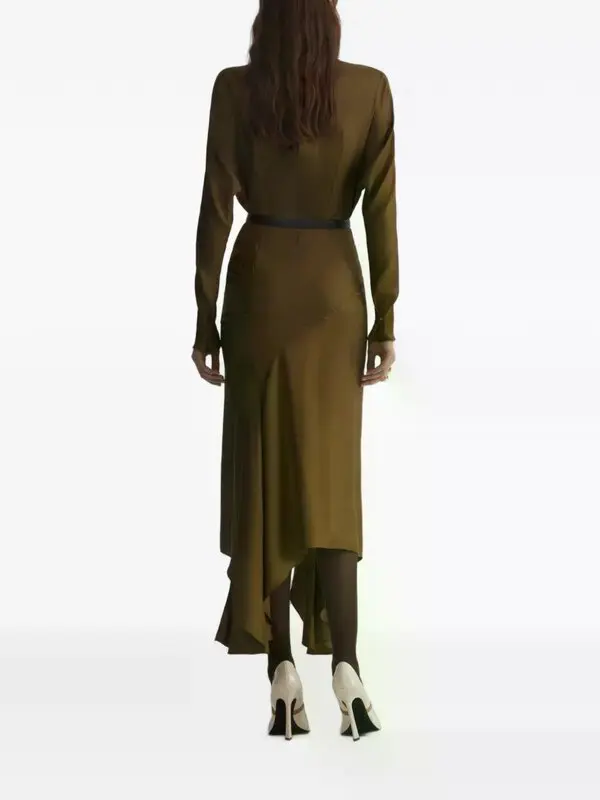 MUGLER Mock Neck Bat Sleeves Top