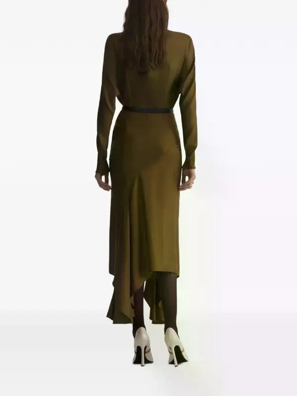 MUGLER Mock Neck Bat Sleeves Top