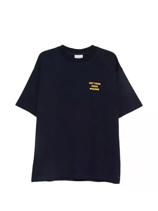Drole De Monsieur Bold Slogan T-shirt - Blue