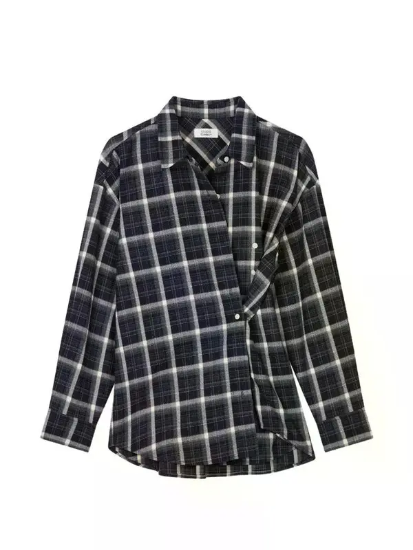 STUDIO TOMBOY Check-pattern Convertible Shirt