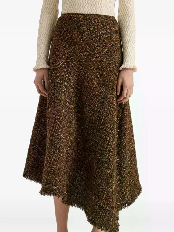 Proenza Schouler White Label Mid Layne Asymmetric Tweed Skirt