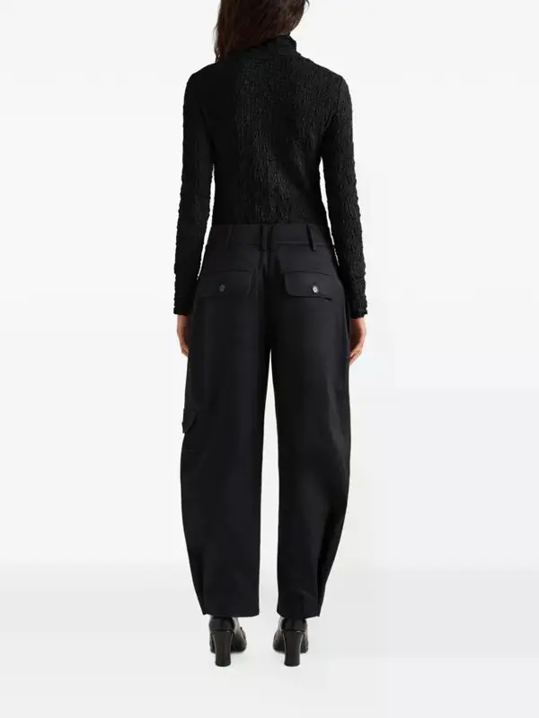 Proenza Schouler White Label Harriet Smocked Jacquard Top