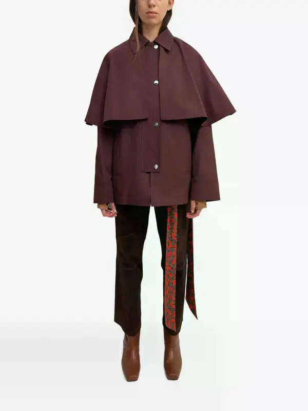 Rodebjer Cape-detail Press-stud Jacket