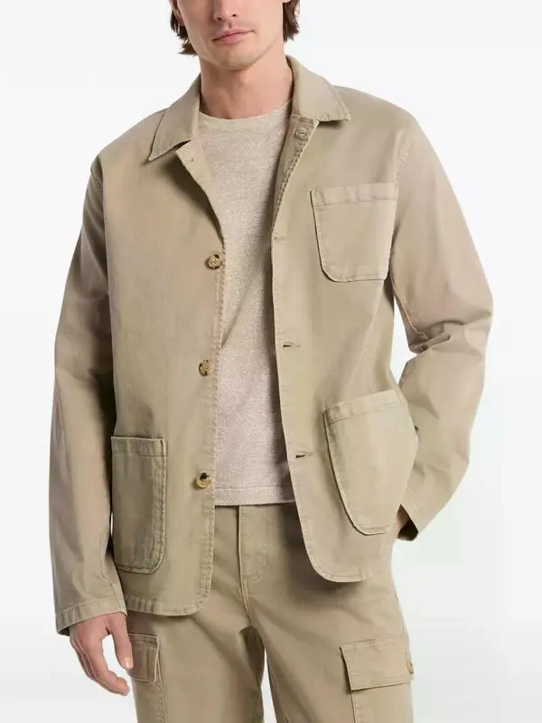 Michael Kors Stretch Cotton Twill Chore Jacket