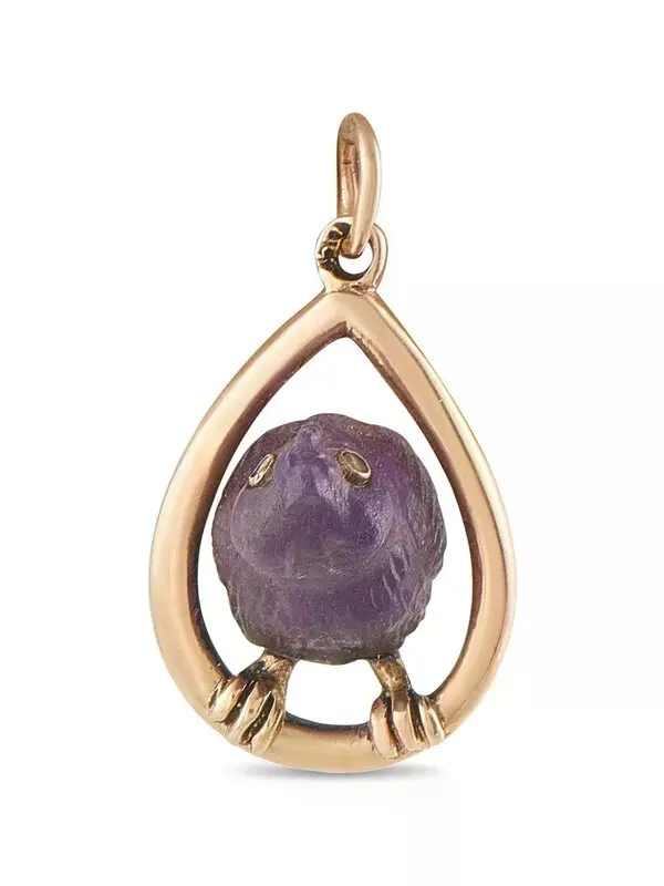 Faberge Amethyst And Diamond Bird Pendant - Pink