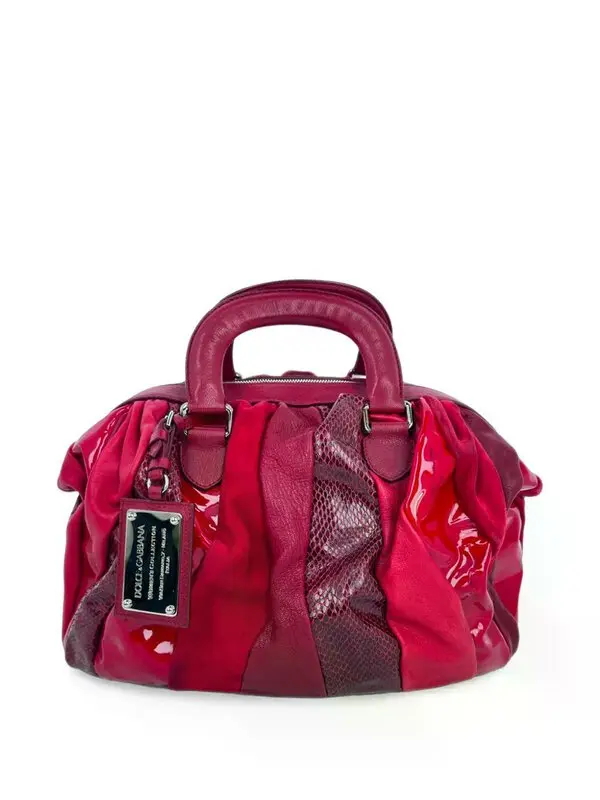 Dolce & Gabbana Snakeskin-accent Top Handle Bag
