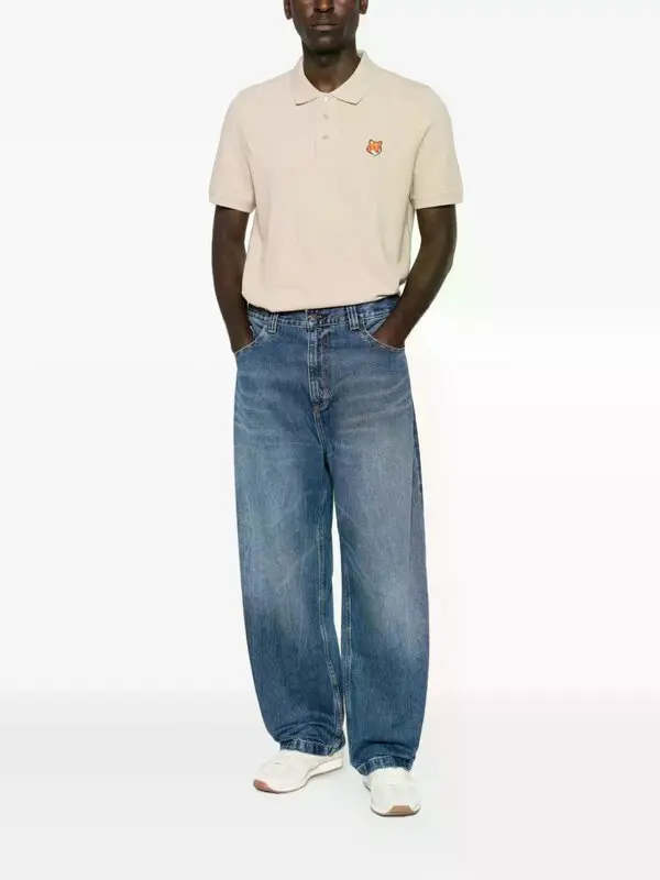 Maison Kitsuné Fox Head Patch Polo Shirt