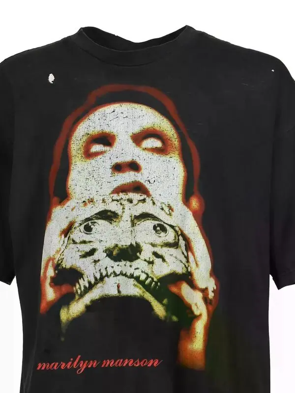 EARTHLING COLLECTIVE Graphic-print Distressed T-shirt