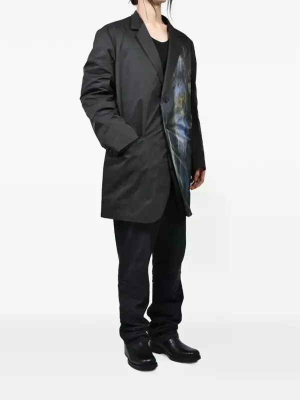 Yohji Yamamoto Graphic-print Reversible Blazer
