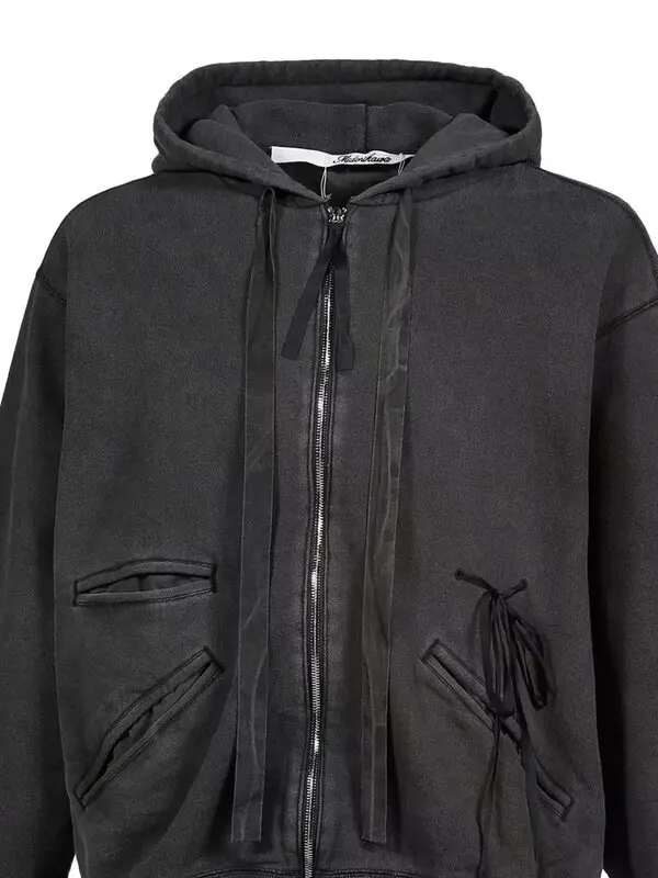 MIDORIKAWA Layered Zip-up Hoodie - Black