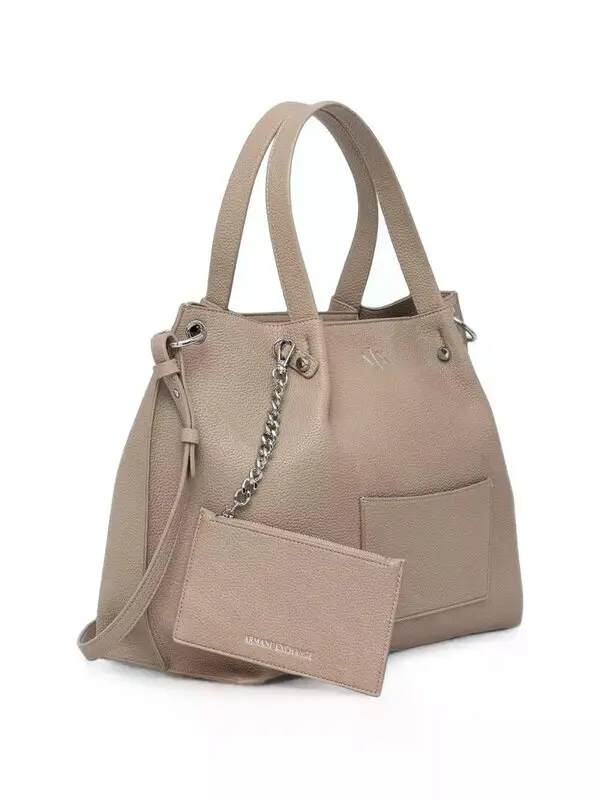 Armani Exchange Grained-effect Shoulder-strap Tote Bag