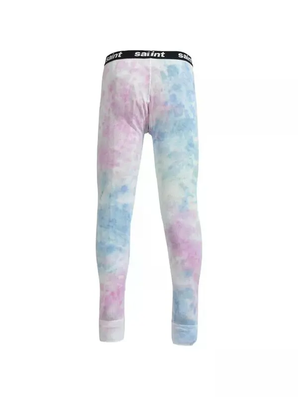SAINT MXXXXXX Tie-dye Waffle-knit Thermal Pants