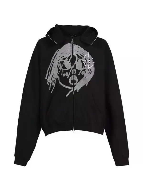 CHITO Graphic-print Zip-up Hoodie