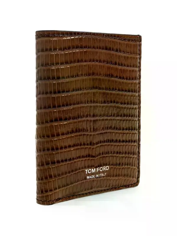TOM FORD Crocodile-effect Leather Wallet