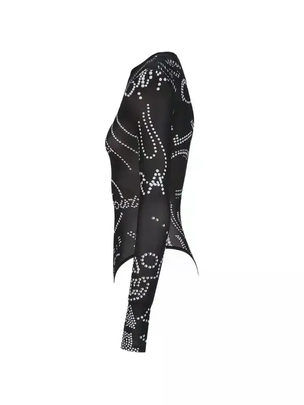 Vaquera Printed Shoulder-pad Bodysuit