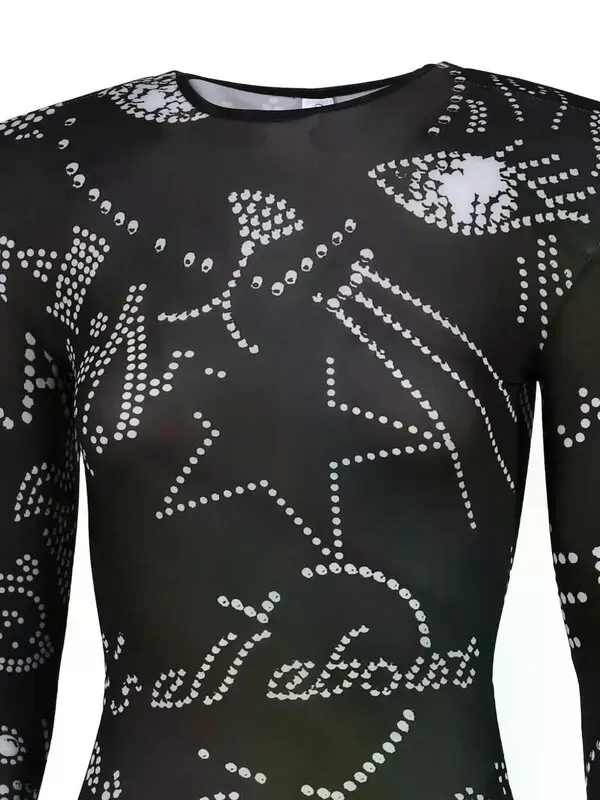 Vaquera Printed Shoulder-pad Bodysuit