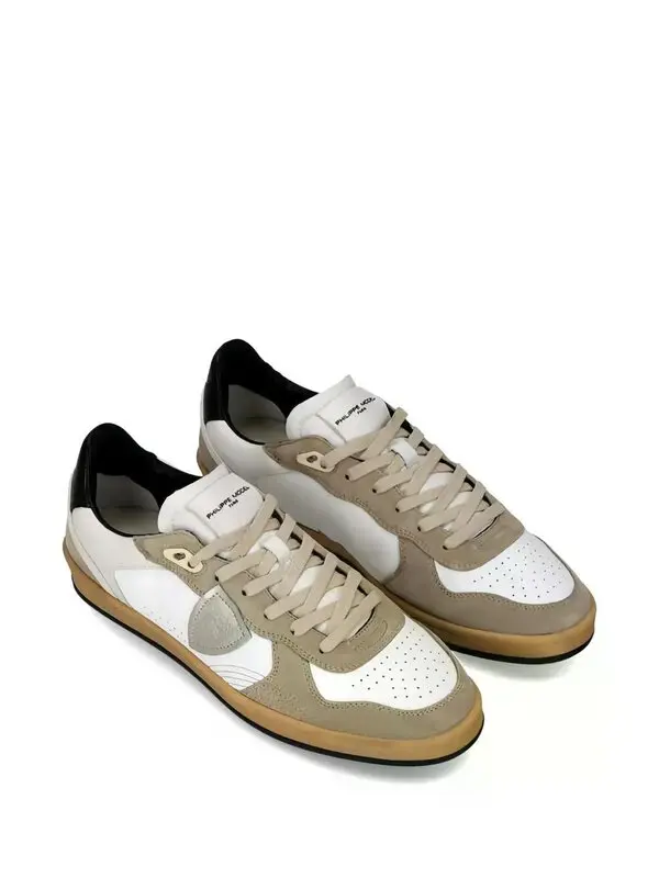 Philippe Model Panelled Leather Sneakers - White