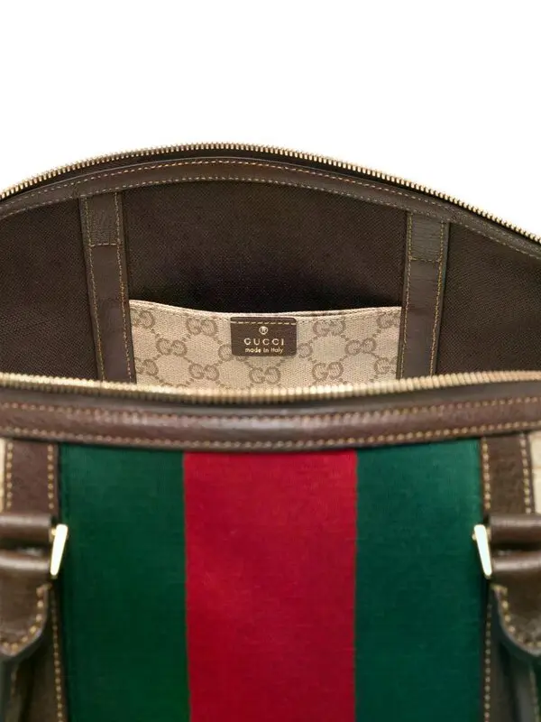 Gucci Medium Gg Duffle Bag With Web