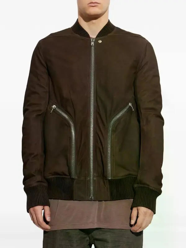 Rick Owens Leather Zip-detail Jacket